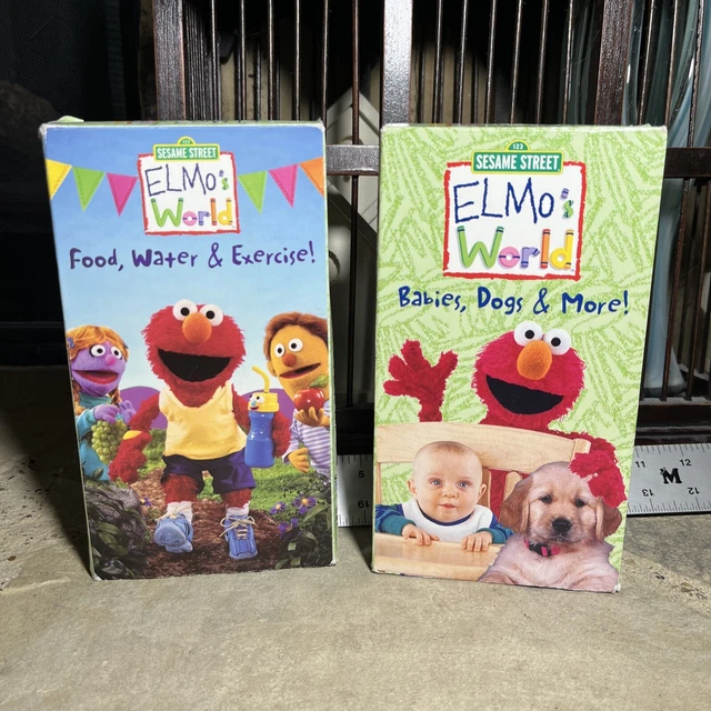 SESAME STREET ELMO’S World Food, Water & Exercise! Rare 2005 VHS HTF ...
