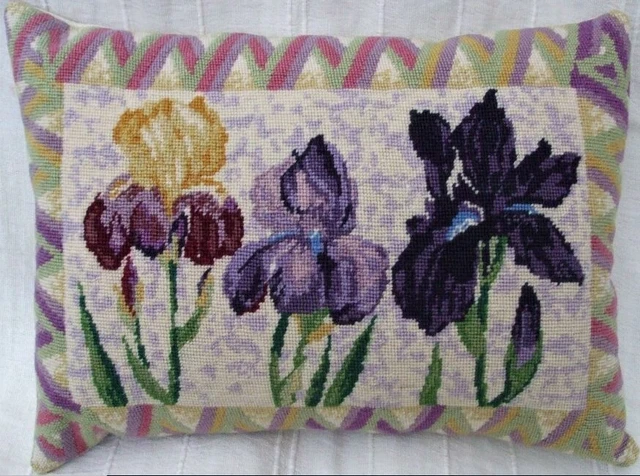 EHRMAN IRISES ELIZABETH BLACKADDER OBE RA ultra rare NEEDLEPOINT TAPESTRY KIT £165.00 - PicClick UK