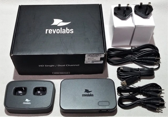 REVOLABS HD SINGLE/DUAL System ohne Mikrofon mit britischen Stecker (DK ...