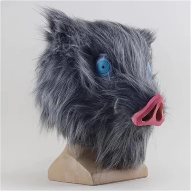 ANIME XCOSER DEMON Slayer Inosuke Mask Latex Cosplay Props Halloween ...