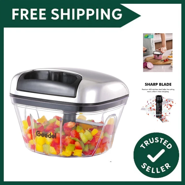 MANUAL PULL FOOD Chopper, Hand Pull String Onion Chopper Dicer for ...