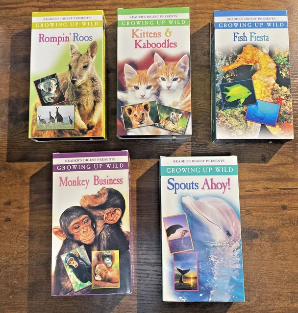 GROWING UP WILD VHS SET of 5 Educational Videos for, Homeschool ...