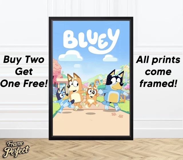FRAMED BLUEY CHILDRENS TV Poster | A3 | Wall Art | Home Decor | EUR 38 ...