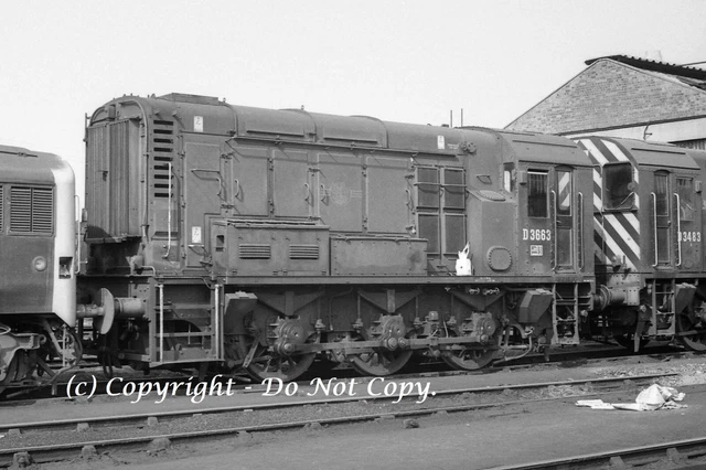DIESEL RAILWAY PHOTO Class 08 Shunter D3663 Doncaster 1969 Transport ...