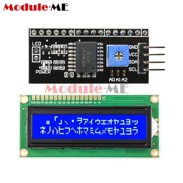 1602 16X2 LCD Character Display + IIC/I2C Serial interface Board Module New £4.79 - PicClick UK