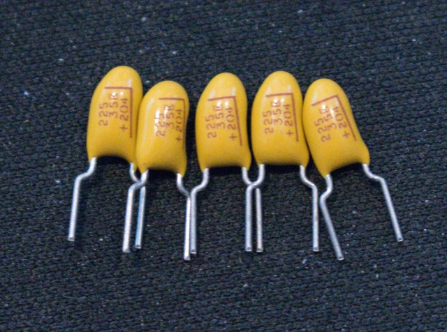 PACK 5 2.2UF 35V 5mm Pitch Tantalum Bead Capacitors UK stock £2.38 ...