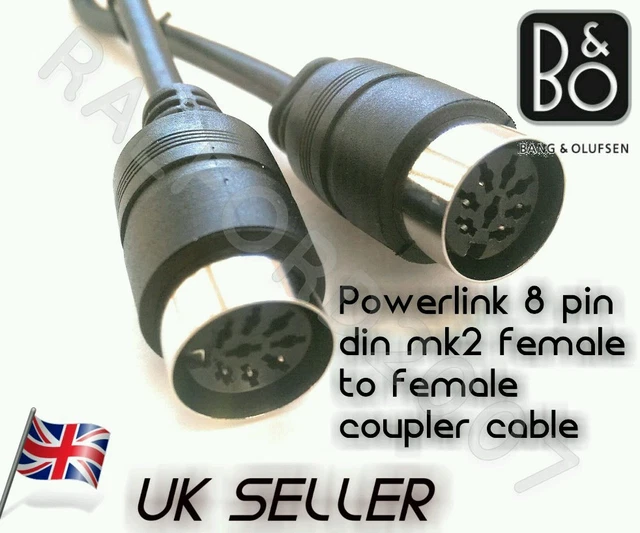 POWERLINK 8 PIN din FEMALE - FEMALE coupler link cable extender 4 Bang & Olufsen £8.26 - PicClick UK