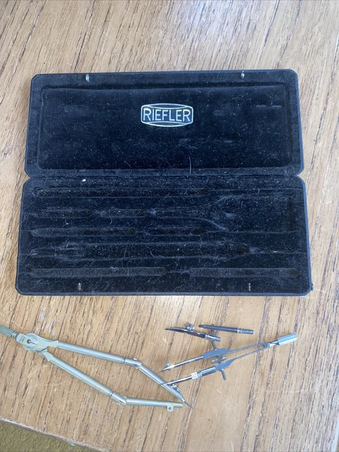 VINTAGE REIFLER A12 Drafting Tools Box With Part Set Instruments ...