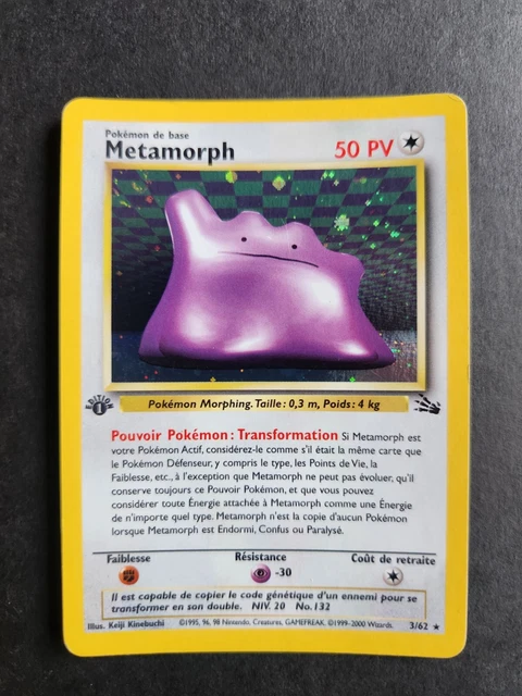 CARTE POKÉMON MÉTAMORPH 3/62 Edition 1 Fossile Wizards EUR 125,00 ...