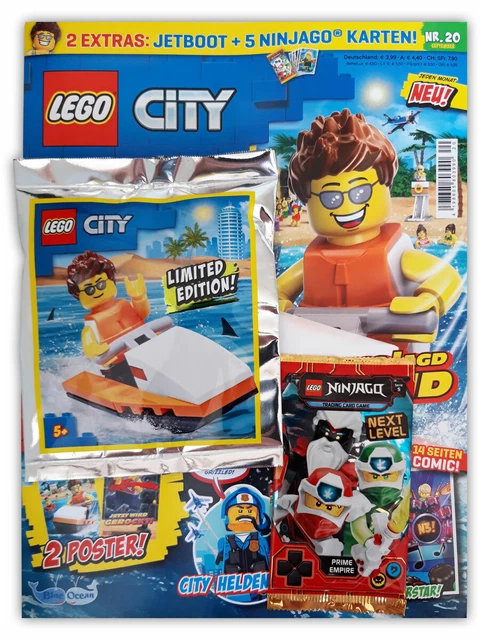 LEGO CITY MAGAZIN Nr. 20/2020 Comics Poster Figur Jetboot Ninjago ...