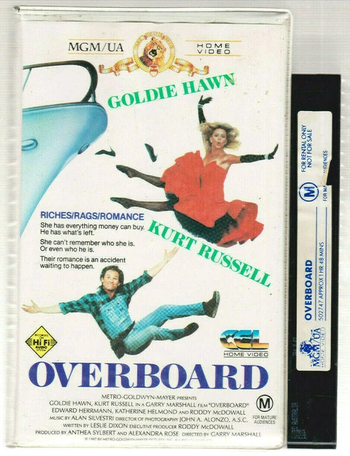 RARE VHS VIDEO Tape OVERBOARD Ex-Rental Clamshell CEL MGM Home Russell EUR 32,76 - PicClick IT