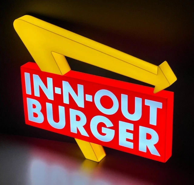 MCDONALD'S IN-N-OUT LIGHTED Sign Sign Led In-Out Burger Light Plate ...