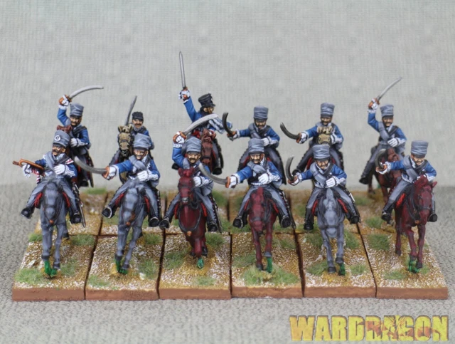 28 MM SIGNORE della guerra napoleonico WDS dipinto ussari prussiani ...