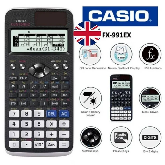 CASIO FX-991EX CLASSWIZ Advanced Engineering Scientific Calculator 696 ...