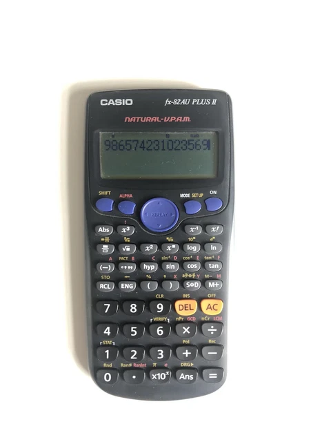 CASIO FX-82AU PLUS II Scientific Calculator with case cover. Great ...