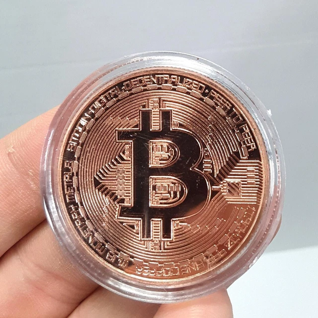 REAL PHYSICAL BIT Coin Commemorative Coin Collectible in Case 2013 £8. ...
