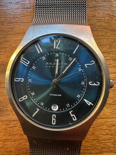 SCHÖNE SKAGEN DESIGNS Titanium Grenen Armbanduhr für Herren 233XLTTN ...
