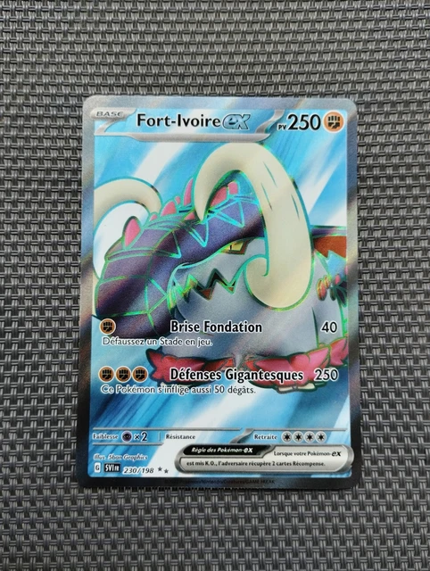 CARTE POKÉMON FORT-IVOIRE Ex Full Art 230/198 Écarlate Et Violet Ev1 ...