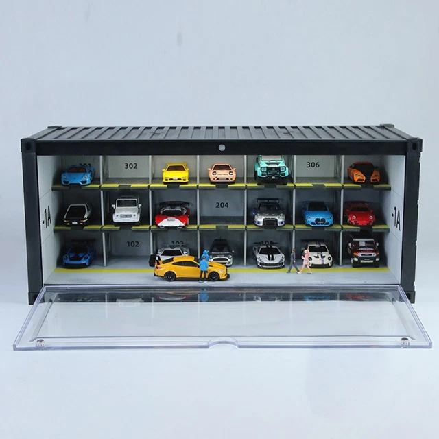 1/64 SCALE MODEL Car Display Case Scenario Ornament Container Garage ...