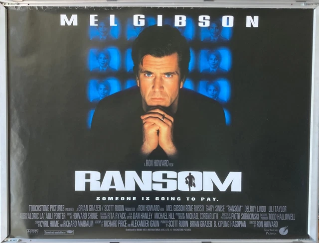 CINEMA POSTER: RANSOM 1997 (Quad) Mel Gibson Gary Sinise Rene Russo Ron ...