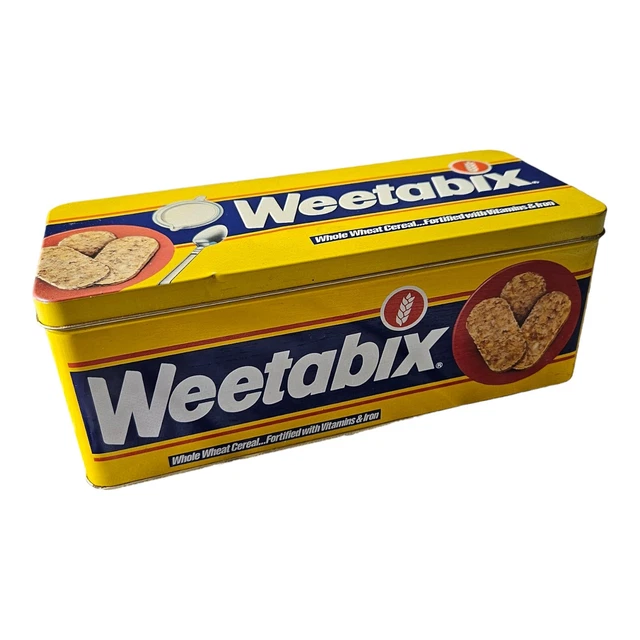 VINTAGE WEETABIX METAL Storage Tin With Hinged Lid £22.00 - PicClick UK