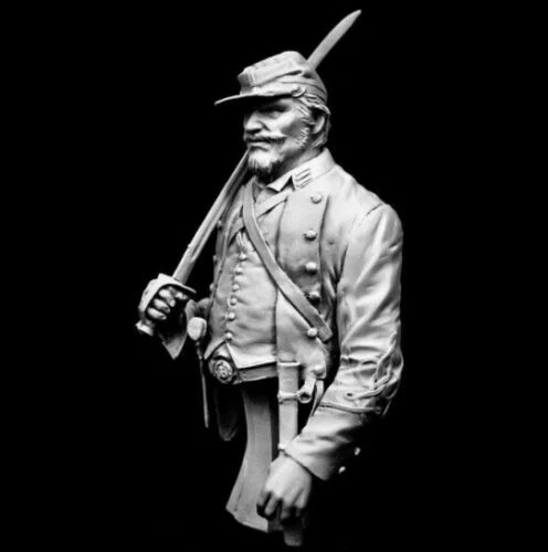1/9 RESIN FIGURE Model Bust Kit US Soldier Confederate Officer Civil ...