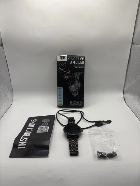 REFLEX ACTIVE SPECTRA AMOLED Calling Smart Watch 45mm Black Metal ...