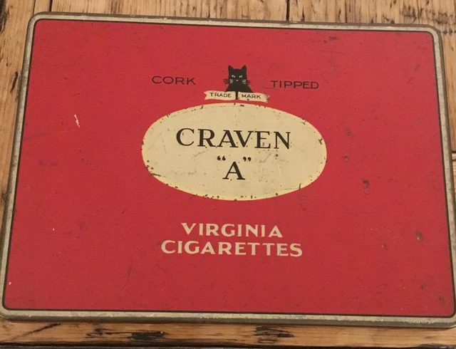 BLACK CAT VIRGINIA Cigarettes Craven A Tin From WW2 British Soldiers ...