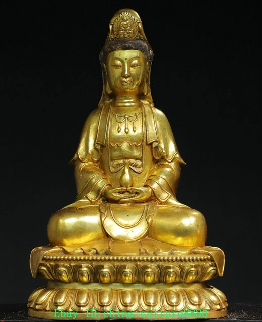 16.9 &BOUDDHISME TIBÉTAIN bronze doré kanyin kanyin Bodhisattva image EUR 720,00 - PicClick FR