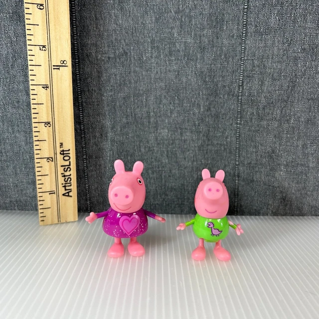 PEPPA PIG FAMILY Peppa Brother George Dad Figurines Jazwares 2003 Lot ...