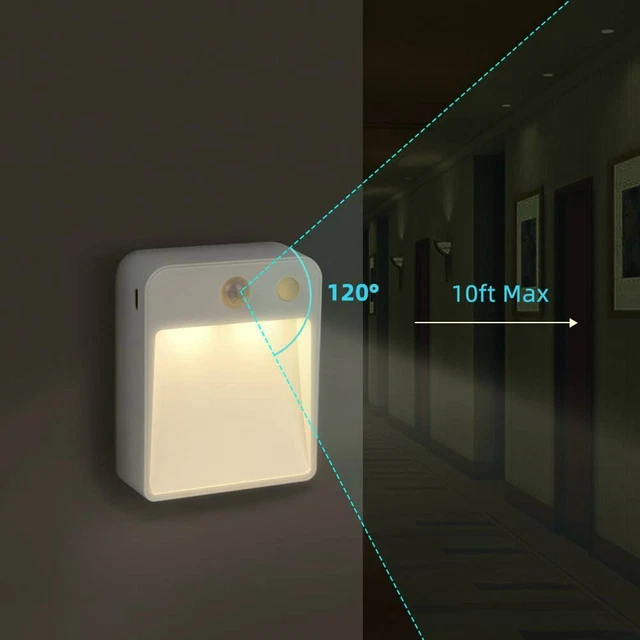 2 PCS BODY Induction Night Light Rechargeable Stairway Lamp Corridor £ ...