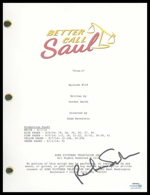 RHEA SEEHORN &BETTER Call Saul" AUTOGRAPH Signed Complete 'Five-O ...