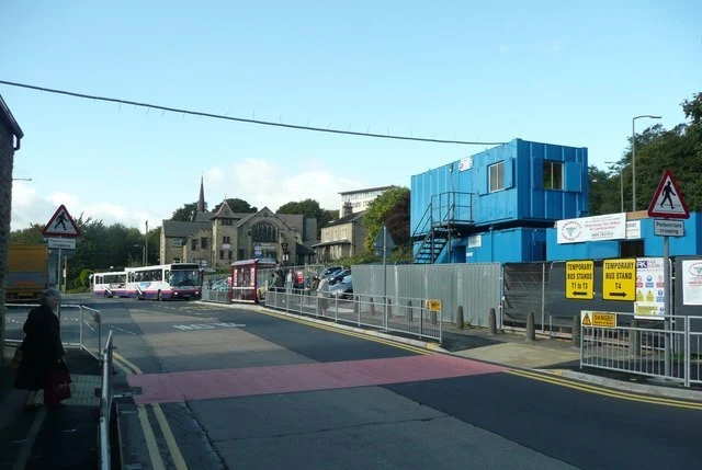 PHOTO 6X4 THE temporary bus station, Gooder Street, Brighouse Brighouse ...