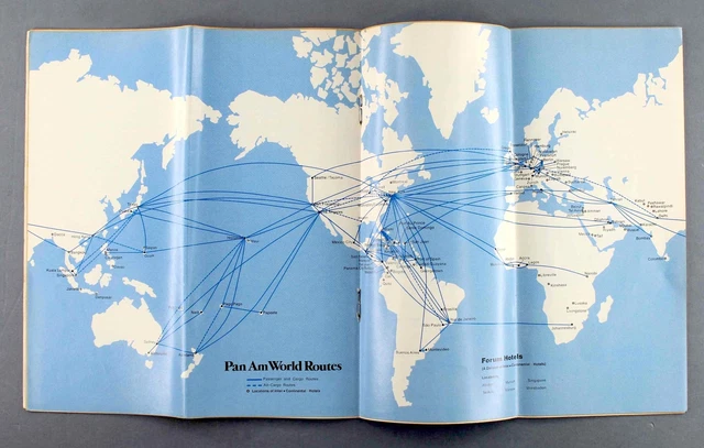 PAN AM AIRLINE Timetable Winter 1979 Route Map Paa American Boeing 747 ...