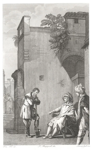 PARABOLA DEI VIGNAIUOLI , di D. FETI, grande incisione su rame,1842,Pal ...