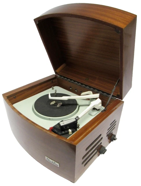 PYE BLACK BOX mahogany cased record player with Garrard turntable £250. ...