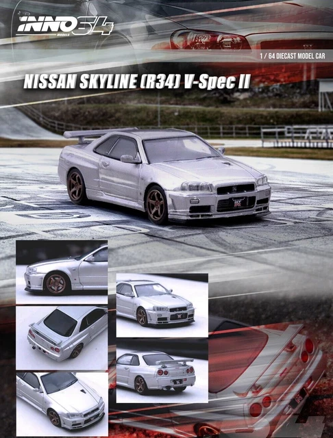 INNO64 MODELS NISSAN Skyline GT-R R34 V-Spec II Silver EUR 24,90 - PicClick DE