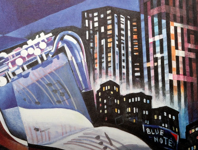 ERIK FREYMAN, BLUE Note, Affiche, Signée Dans La Plaque EUR 156,64 ...
