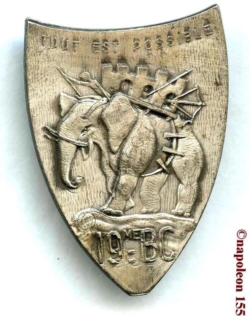 CAVALERIE 19° B.C.C. Bataillon de Chars de Combat Fabrication Augis EUR ...