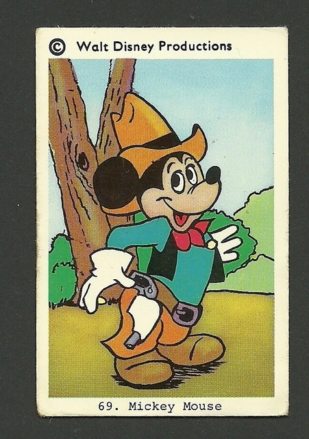 MICKEY MOUSE COWBOY Vintage 1970s Walt Disney Swedish Card £8.00 ...