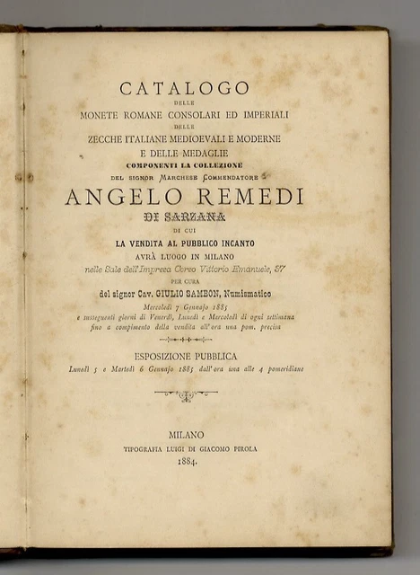 CATALOGO DELLE MONETE romane consolari ed imperiali delle Zecche ...