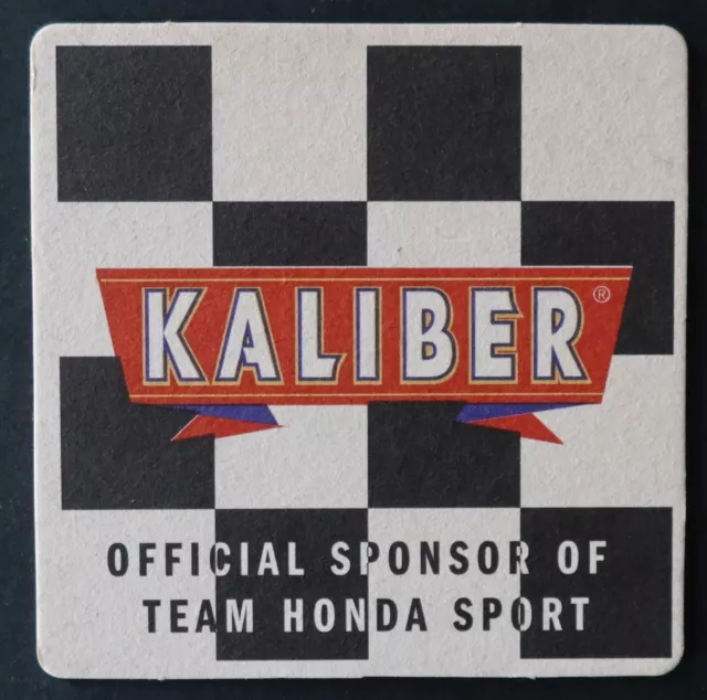 SOUS-BOCK MERRY GUINNESS KALIBER Sponsor team Honda sport beermat ...