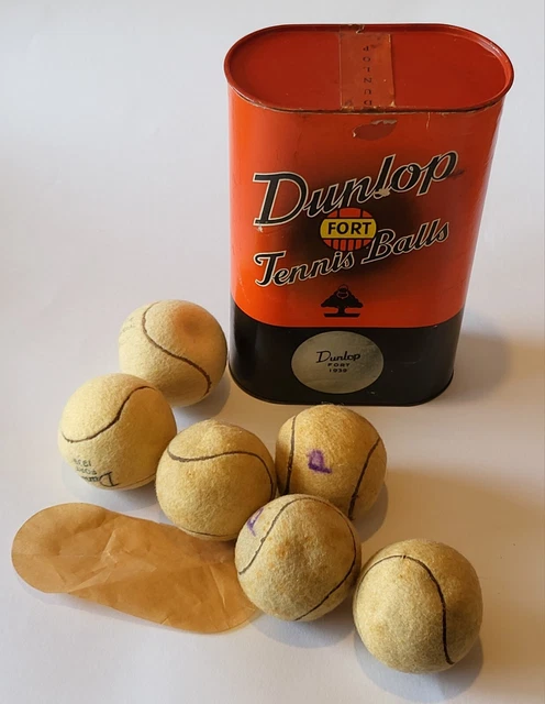 FULL BOX VINTAGE 1939 Dunlop Fort tennis balls LTA Official ball ...