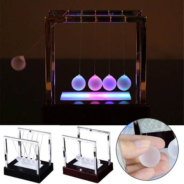 PENDULUM BALANCE BALL model Cradle Pendulum Balance Swinging Balls LED ...