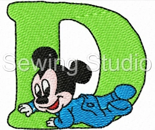 DISNEY BABIES ALPHABET Designs - Machine Embroidery Designs On Cd Or ...