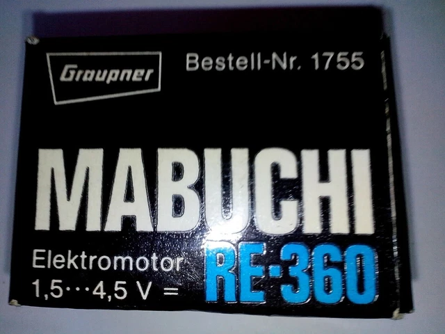 MOTEUR À COURANT continu RC vintage Mabuchi RE-360 Graupner 1755 EUR 17 ...