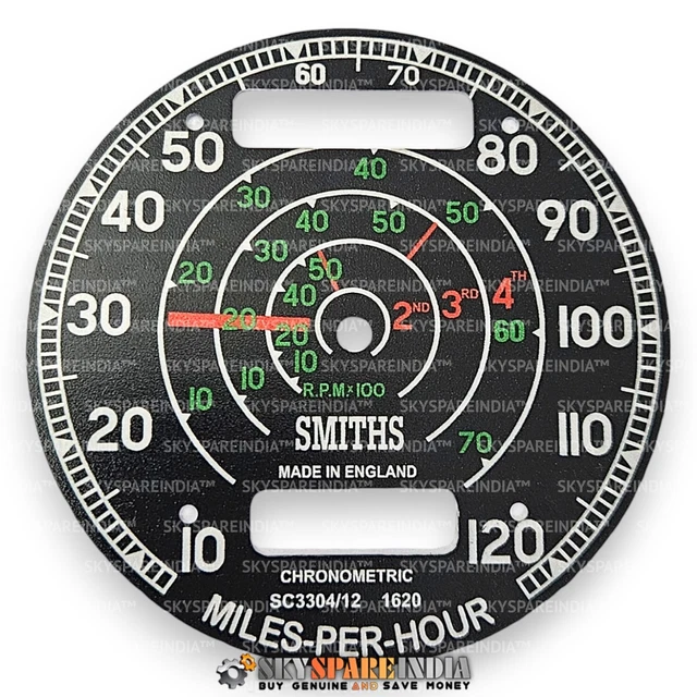 SMITHS CHRONOMETRIC SPEEDOMETER Face Dial For Triumph BSA Norton 120 ...