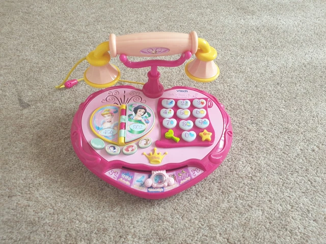 VTECH DIAL 'N Learn Disney Princess Telephone Light Up Talking & Sing ...