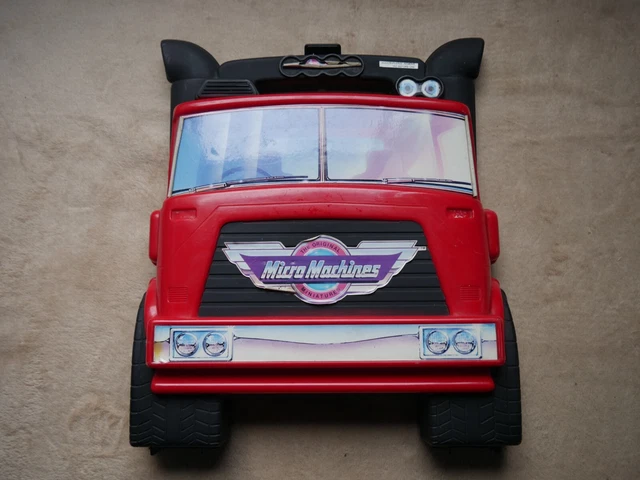 MICRO MACHINES BIG Rig Truck Display Case + 28 Vehicles Cars, Planes ...