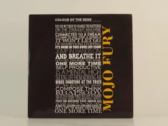 MOJO FURY COLOUR OF THE BEAR (H1) 2 pistes promo CD pochette carte ...